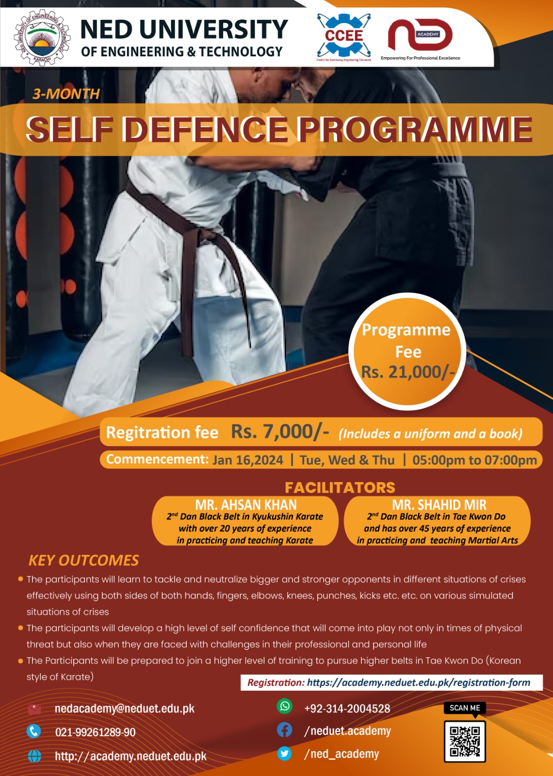 self defence programme | NED Academy - CCEE | CMPP | PTMC